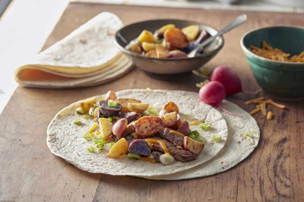 Steak & Potato Wraps - Potato Inspirations